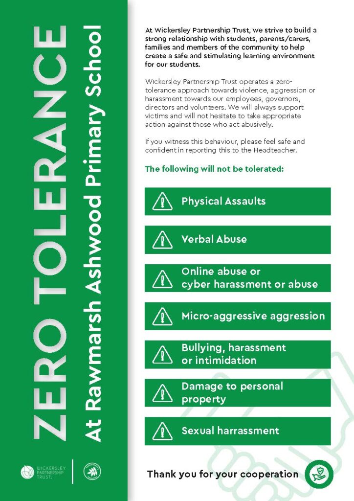Zero Tolerance - Rawmarsh Ashwood Primary School